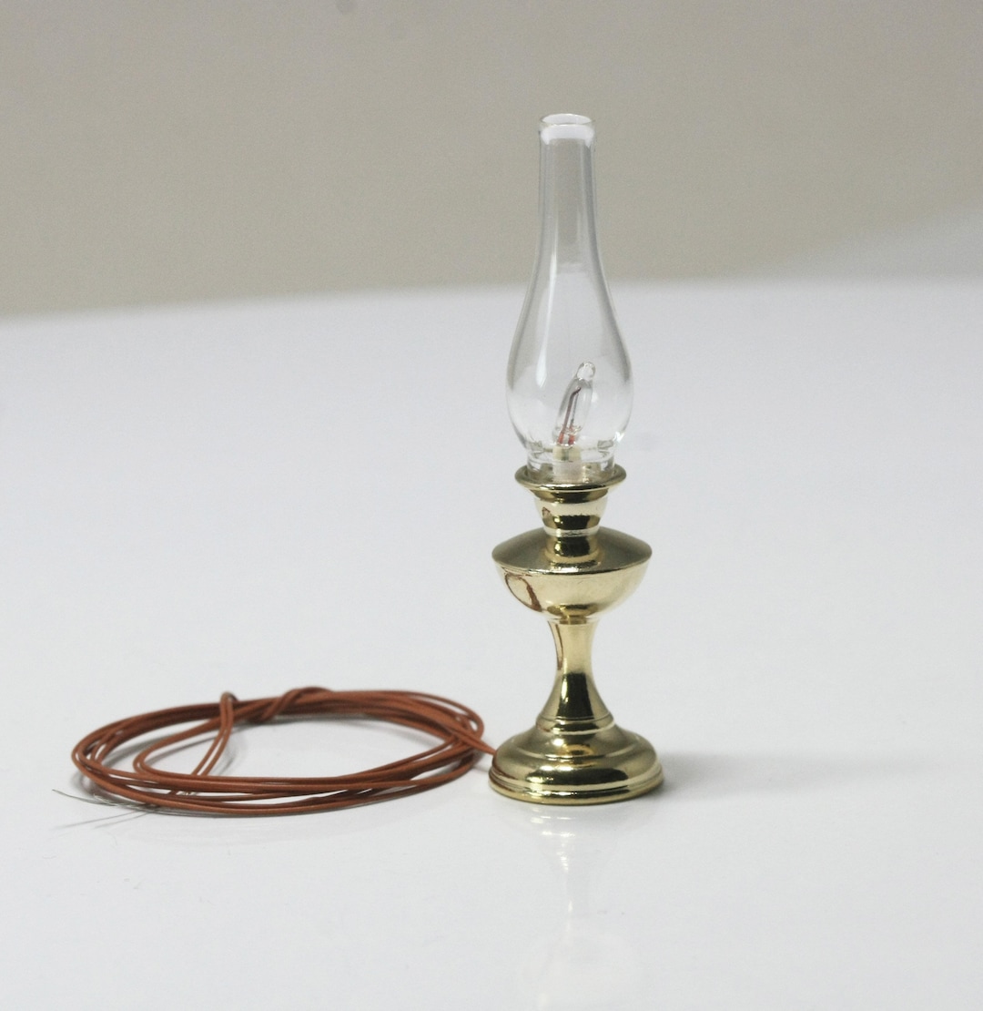 Dollhouse Miniature Clare Bell Electrified Hurricane Lamp - Etsy