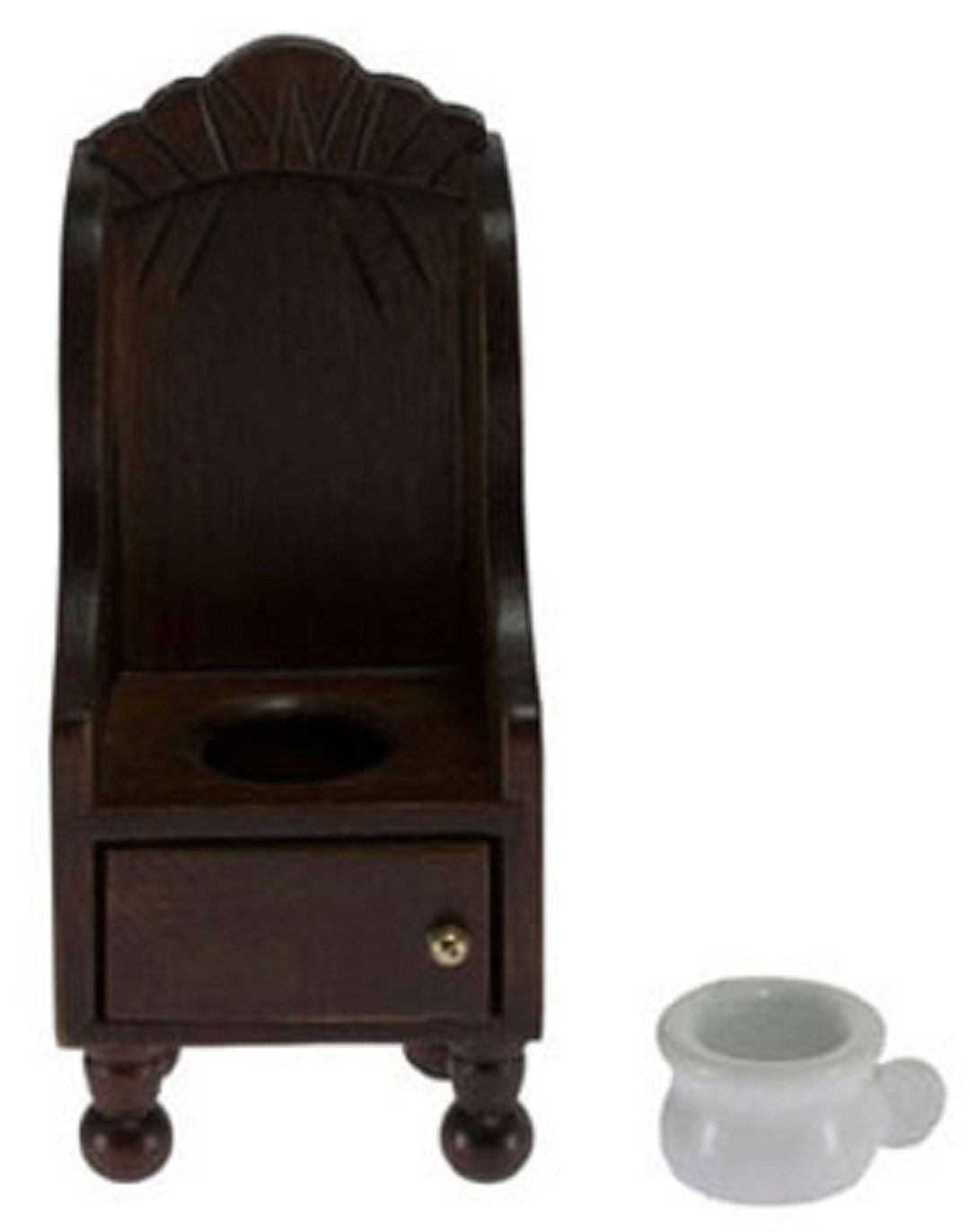 Dollhouse Miniature Victorian Potty Chair With Pot in Wood by Classics ...