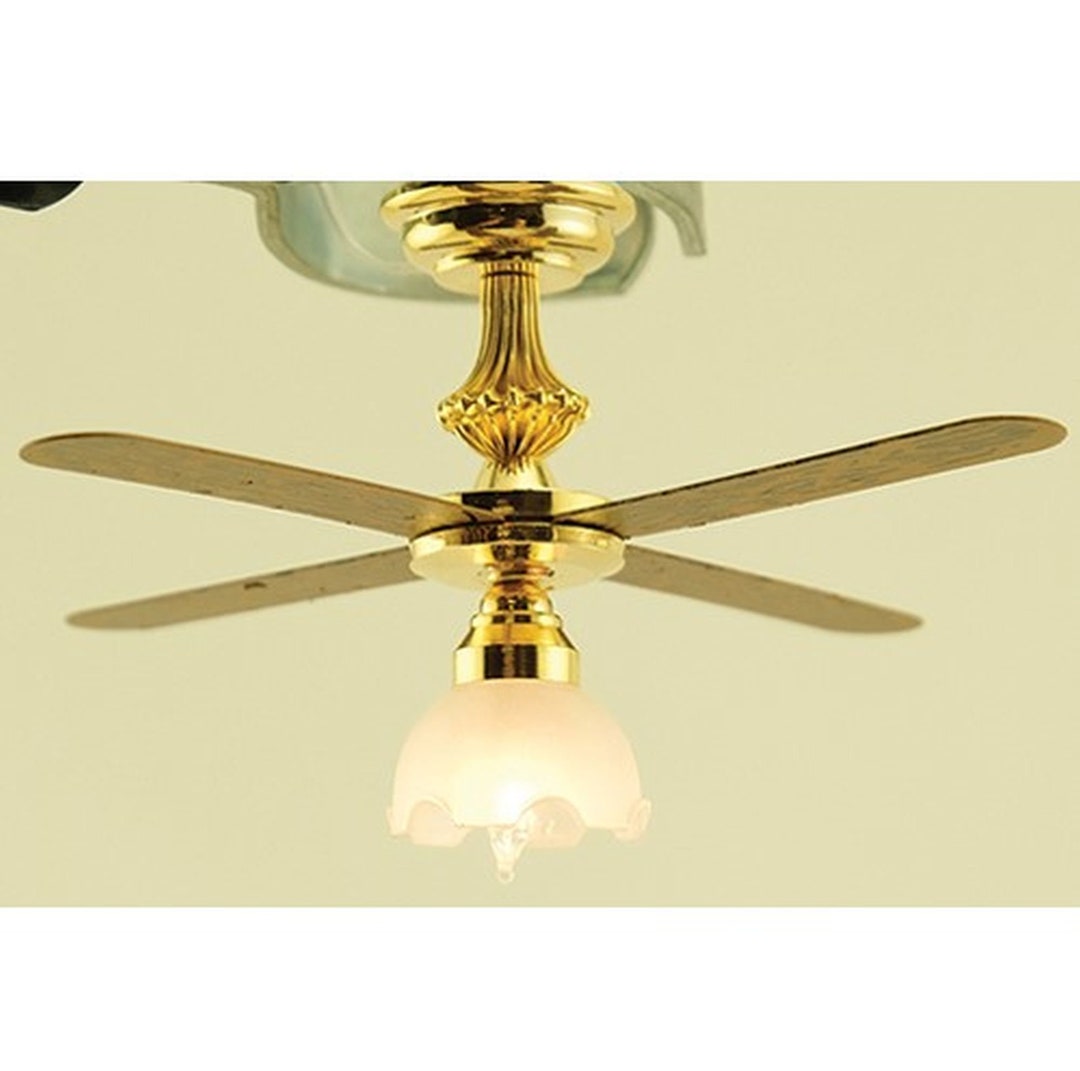 Dollhouse Miniature 9 Volt Wired Ceiling Fan by Miniature House - Etsy