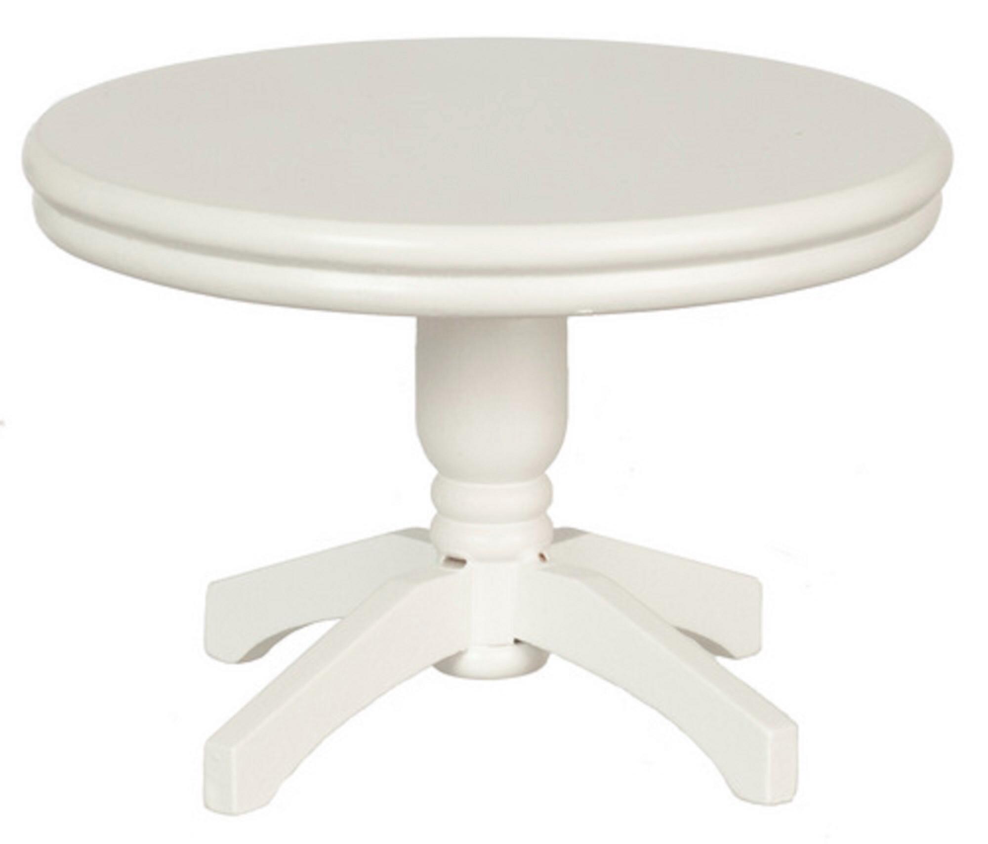 Dollhouse Miniature White Round Table by Town Square Miniatures - Etsy