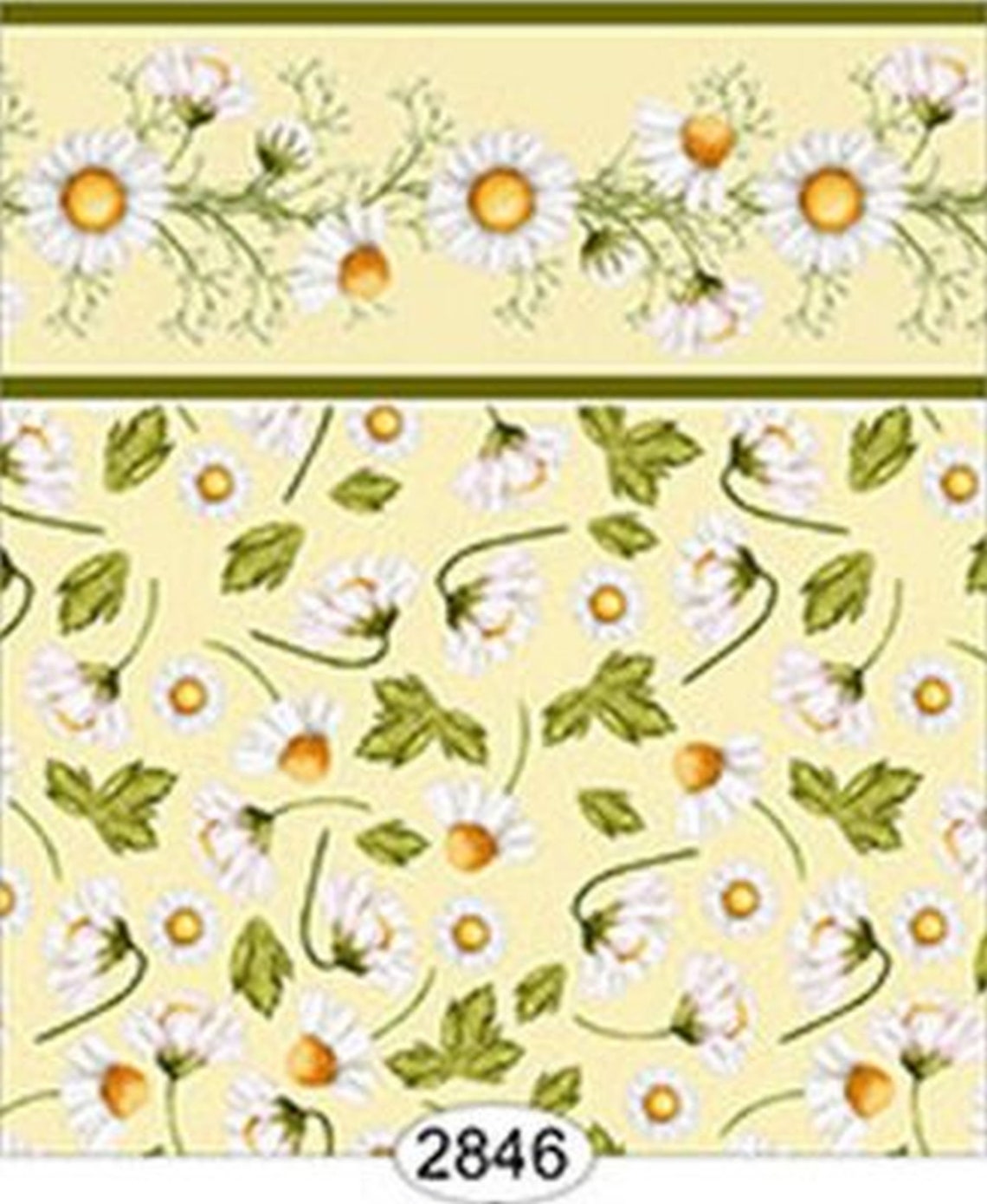 Dollhouse 1:12 Scale Wallpaper - Daisy Yellow on Yellow Floral - Etsy