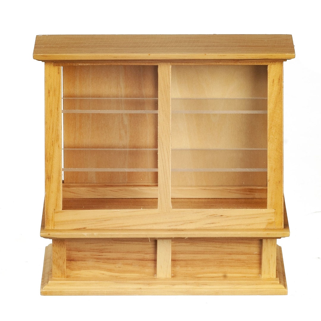 Dollhouse Miniature Store Display Case in Oak by Town Square Miniatures ...