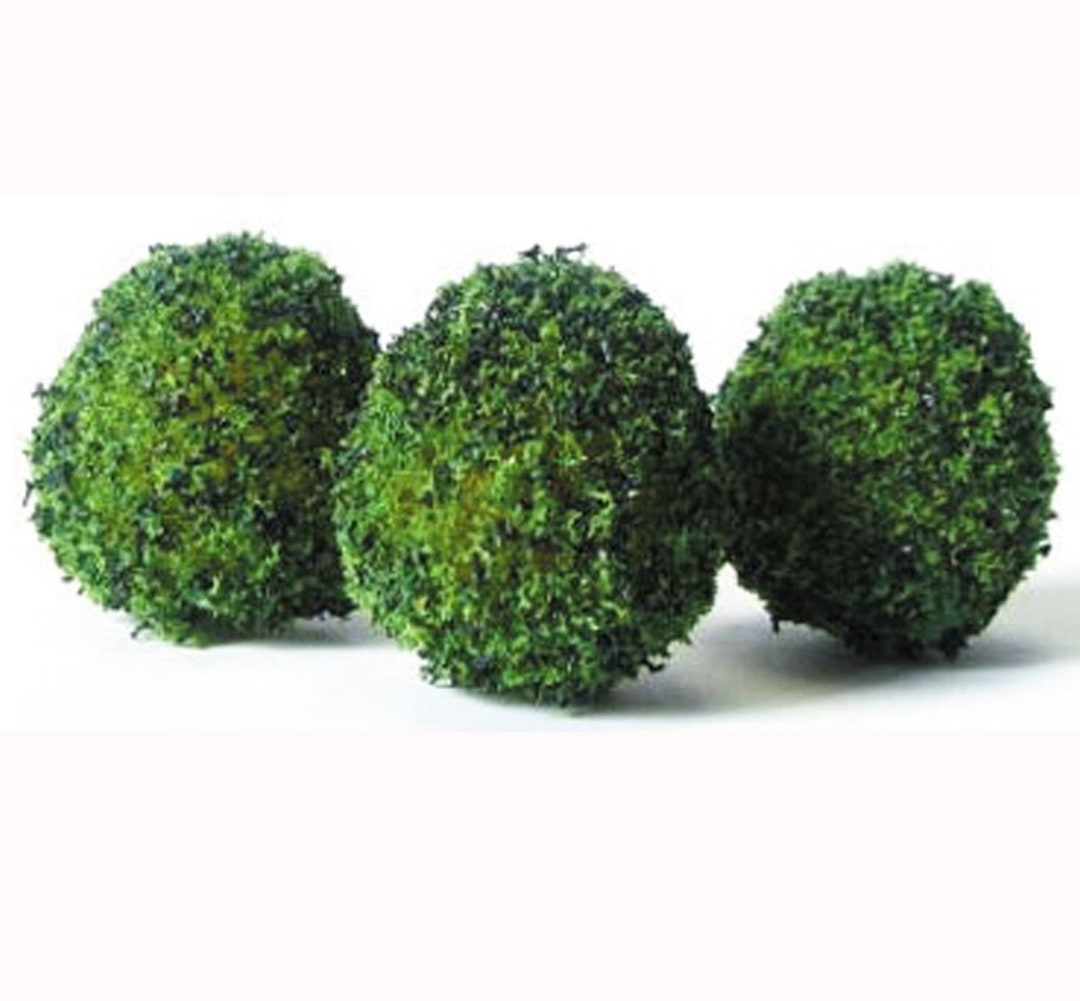 Dollhouse Miniature Set of 3 Small Round Bushes by Model Builders ...