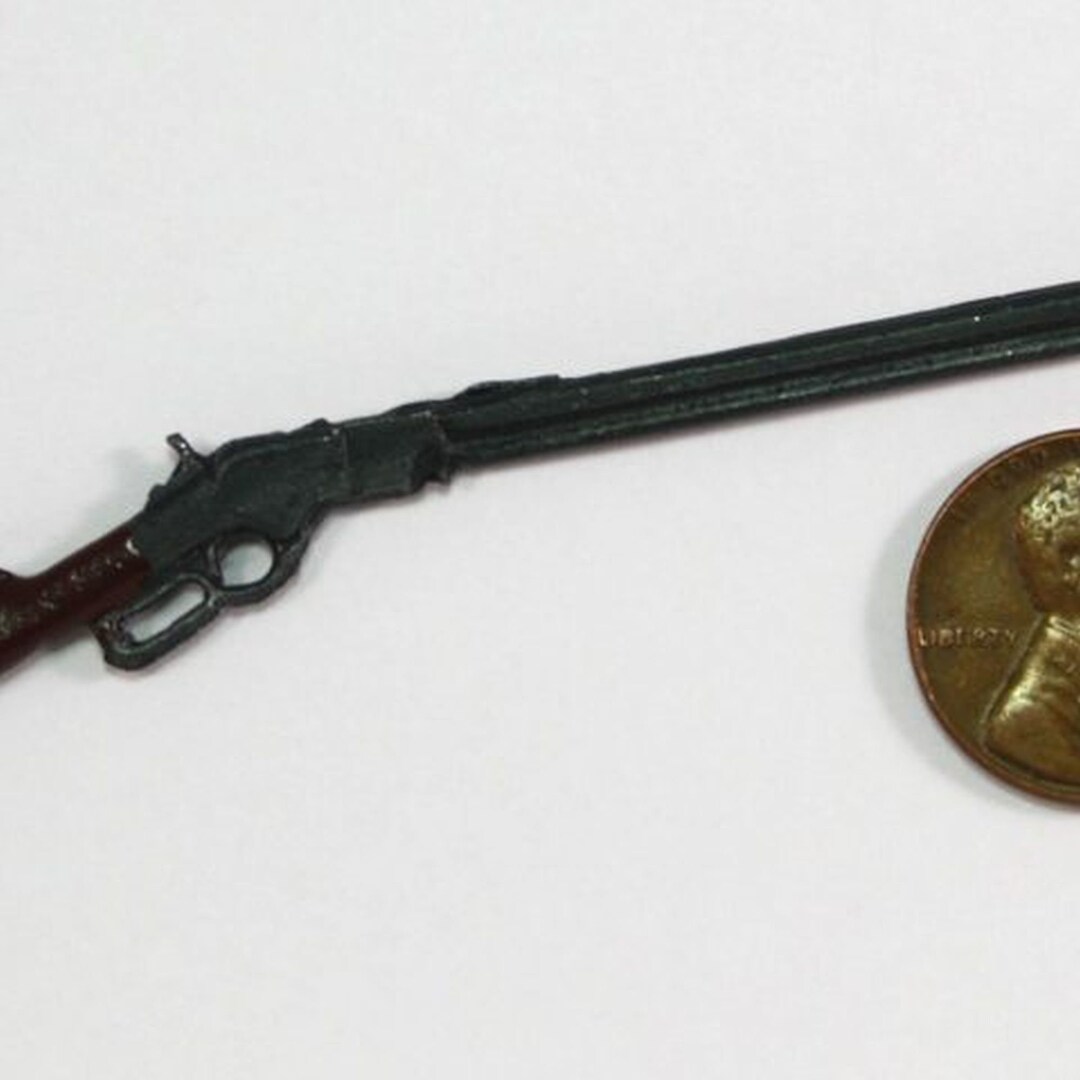 Dollhouse Miniature Winchester Rifle Dark Stock (toy) by Island Crafts ...