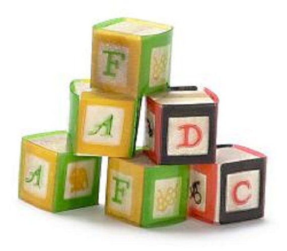 Dollhouse Miniature Alphabet Baby Blocks - Etsy