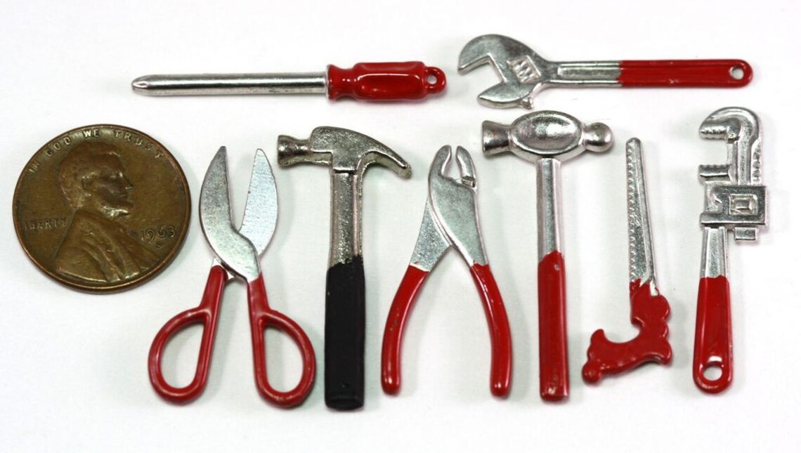 Dollhouse Miniature Set of 8 Shop Tools - Etsy