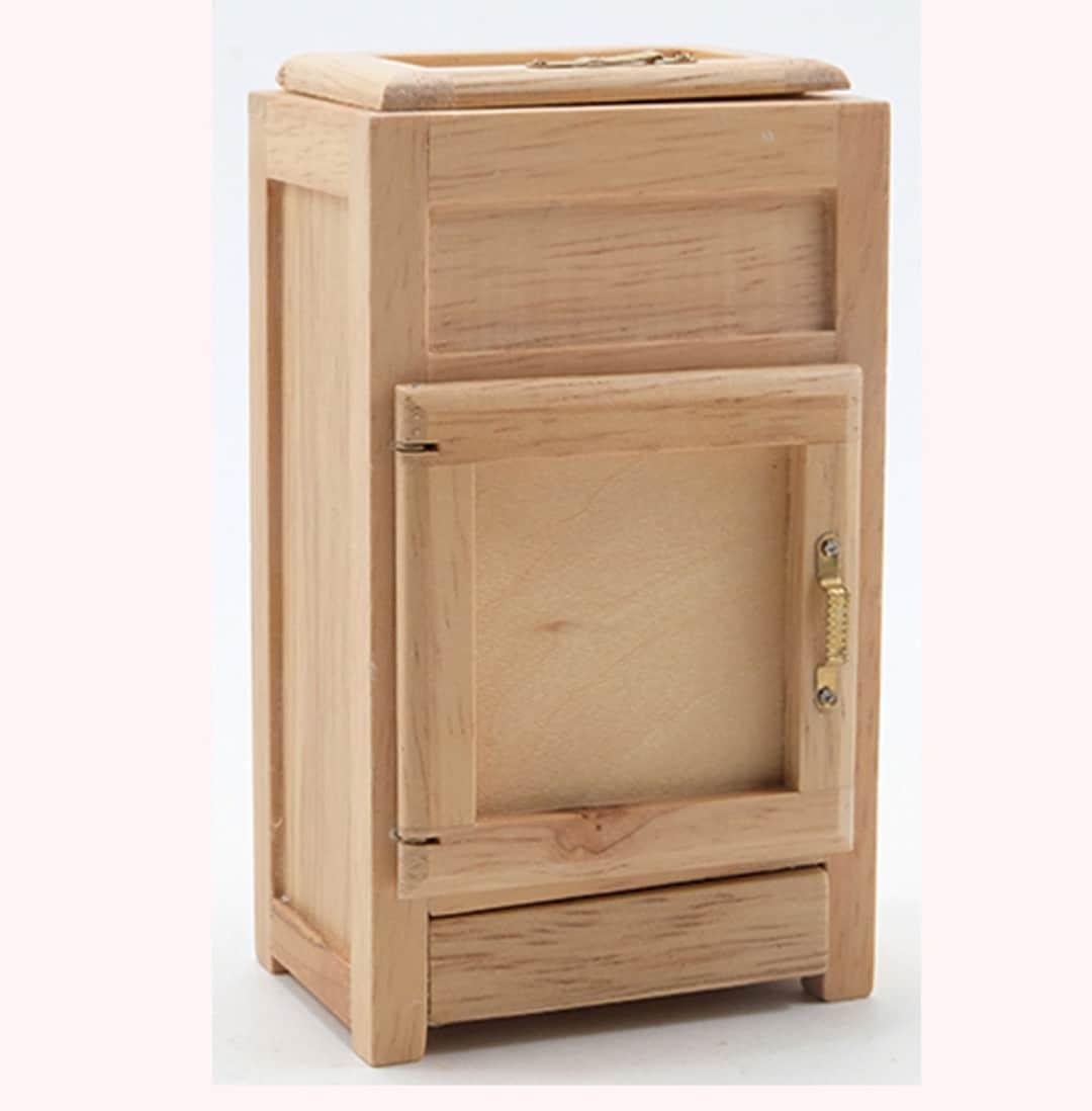 Dollhouse Miniature Oak Wood Vintage Ice Box - Etsy