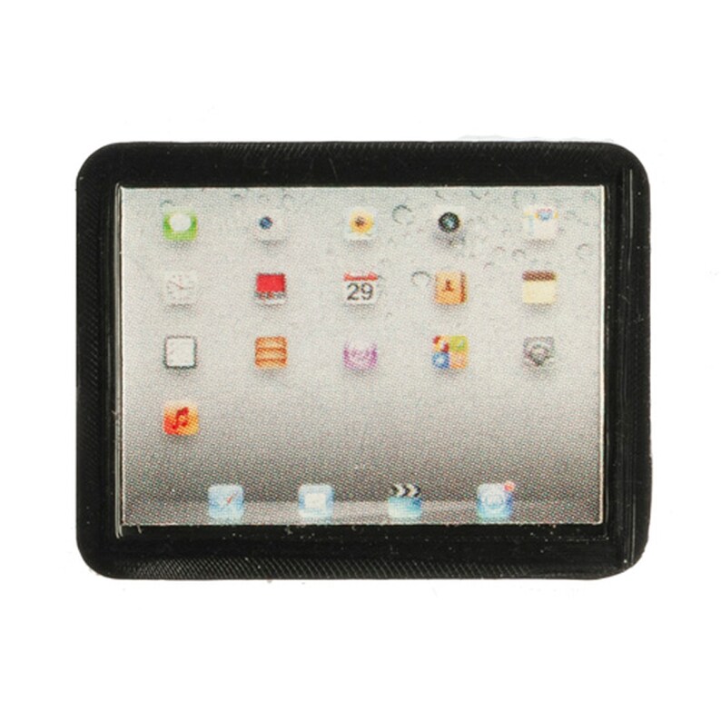 Dollhouse Miniature Popular Brand Black Computer Tablet - Etsy