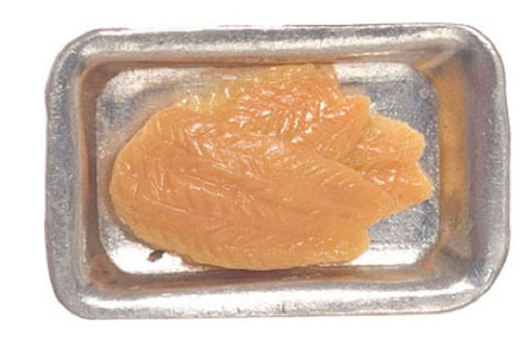 Dollhouse Miniature Salmon Filets on Tray by Falcon Miniatures - Etsy
