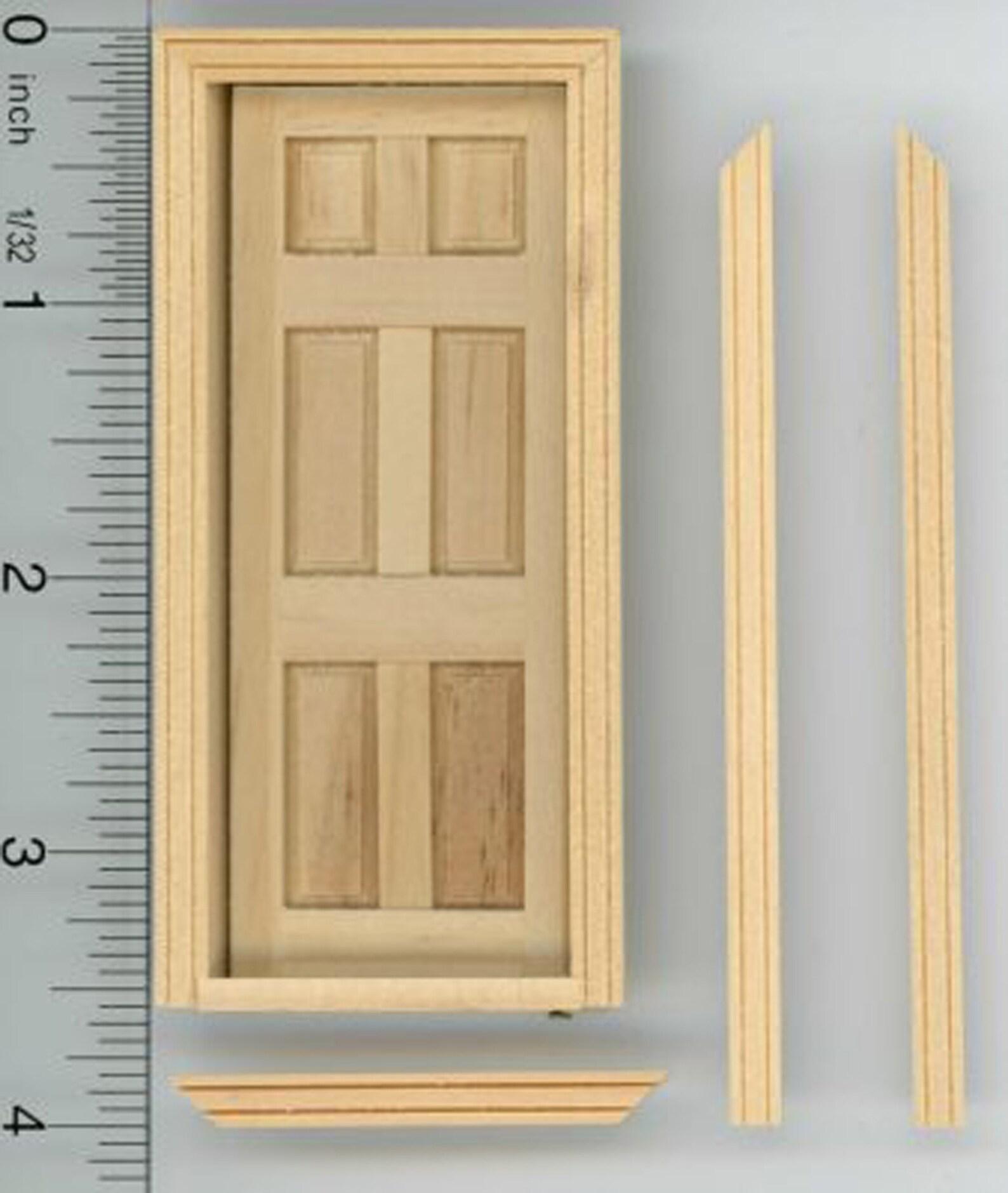 Dollhouse Miniature Half Scale Interior Door With Trim by - Etsy