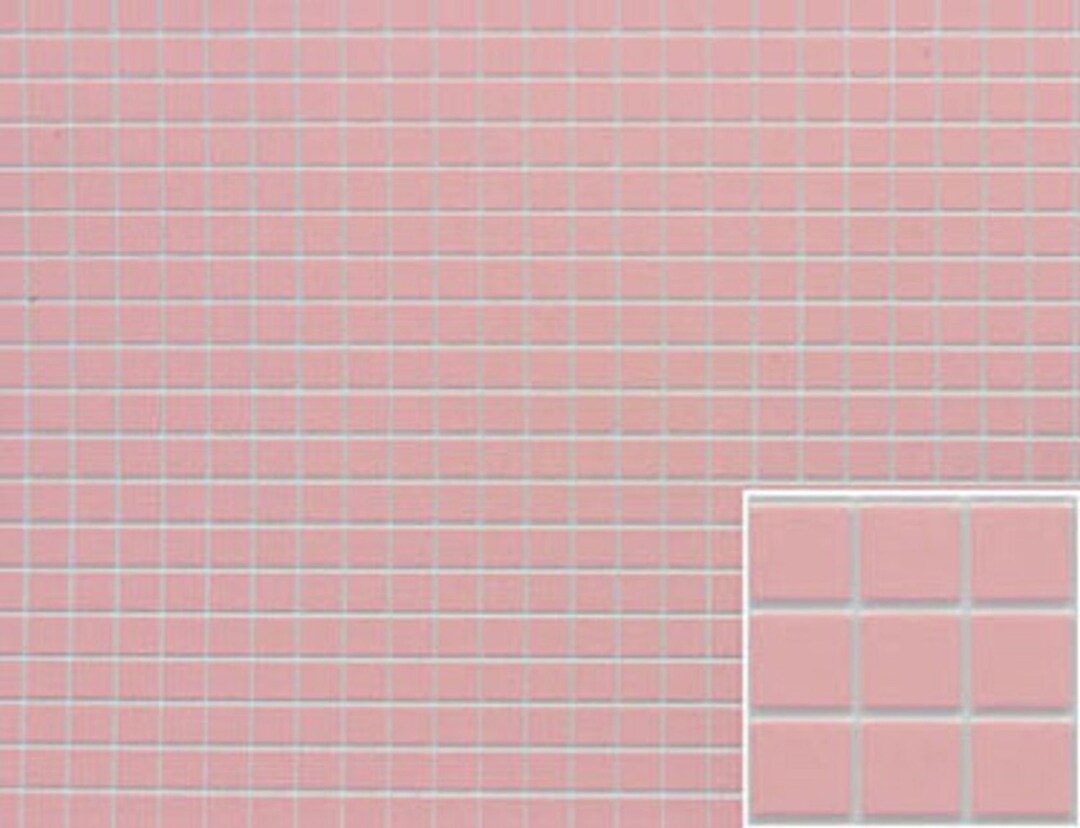 Dollhouse Miniature Square Tile Flooring in Pink - Etsy