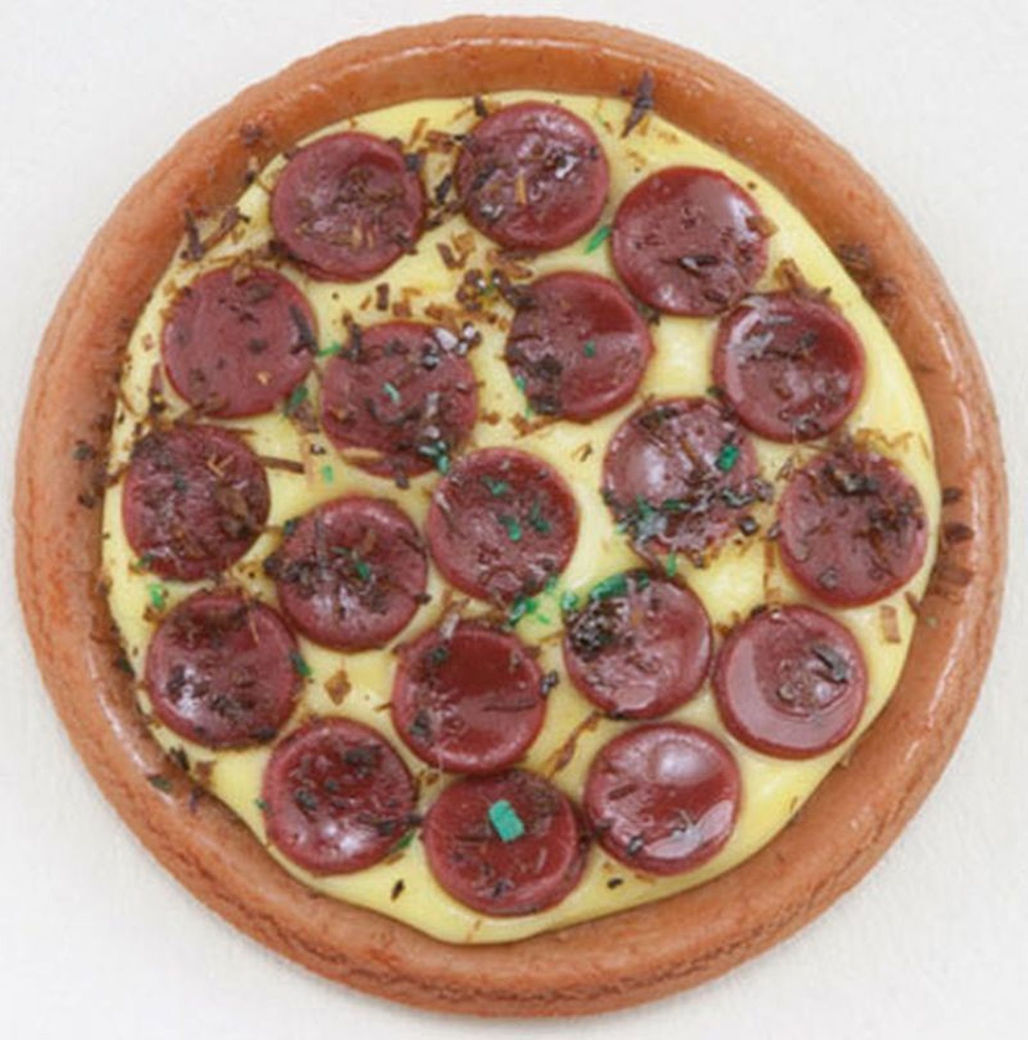 Art & Collectibles Dollhouse Miniature Pepperoni Pizza with Slice out ...
