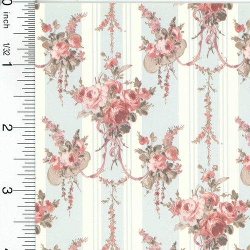 Dollhouse Wallpaper Pink Floral Rose Garden | Etsy