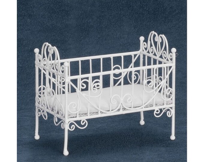 Dollhouse Miniature White Wire Baby Crib by Town Square Miniatures - Etsy