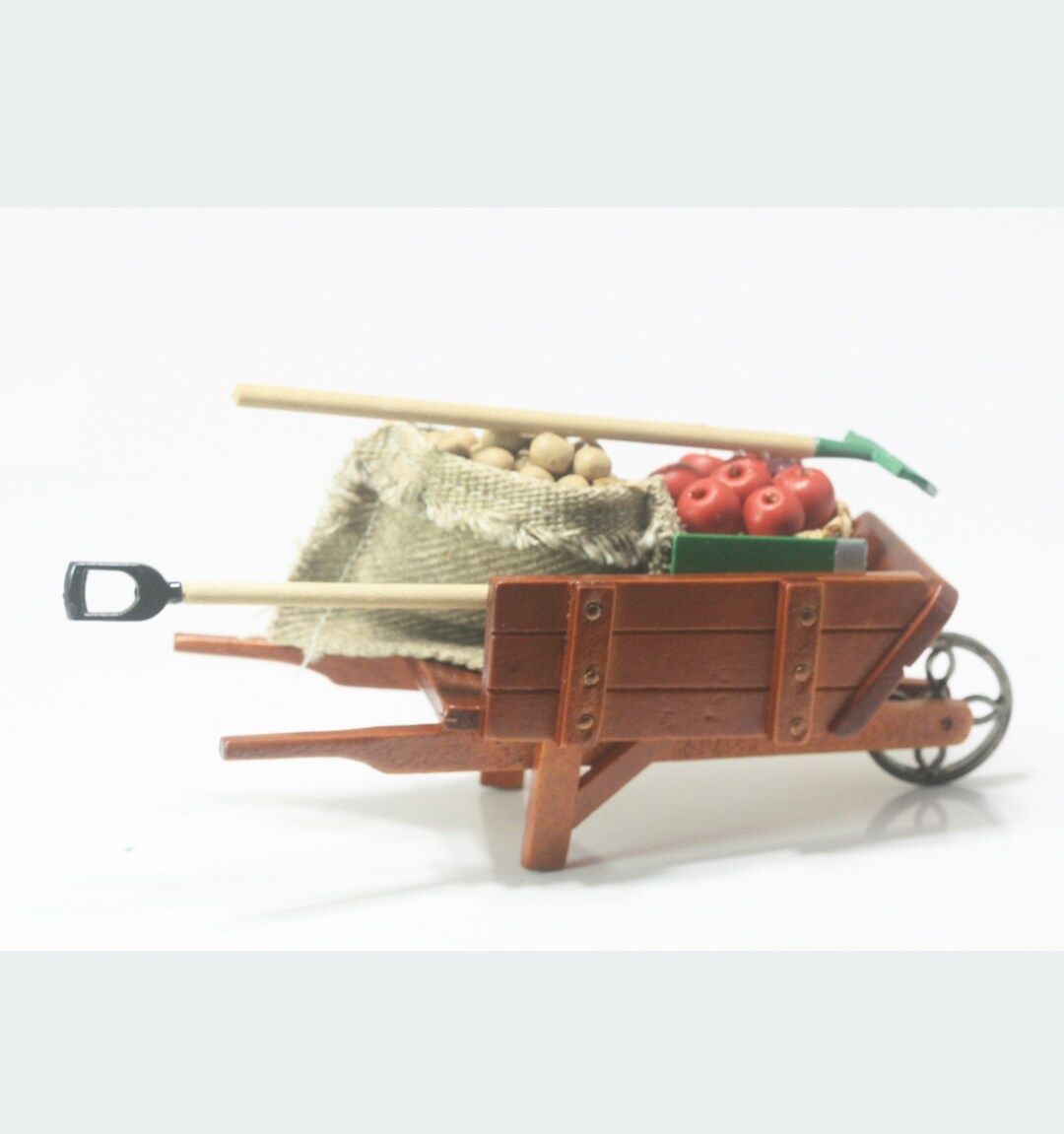 Dollhouse Miniature Filled Harvest Garden Cart by Reutter Porcelain - Etsy