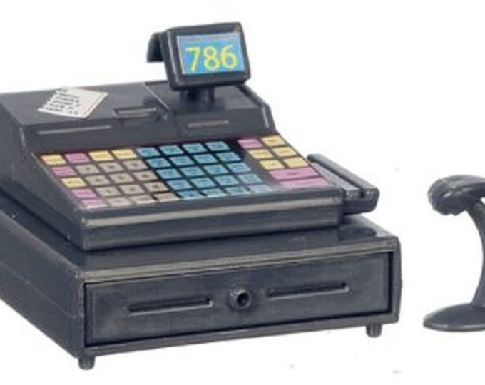 Dollhouse Miniature Modern Cash Register and Scanner by Miniatures ...