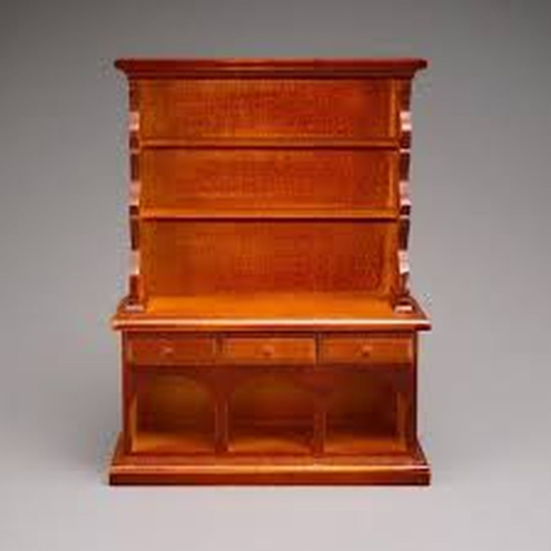 Dollhouse Dark Cherry Kitchen or Dining Room Hutch by Reutter Porcelain ...
