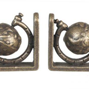 Miniature 1:12 Scale Small Antique Brass Globe Bookends by Town Square ...