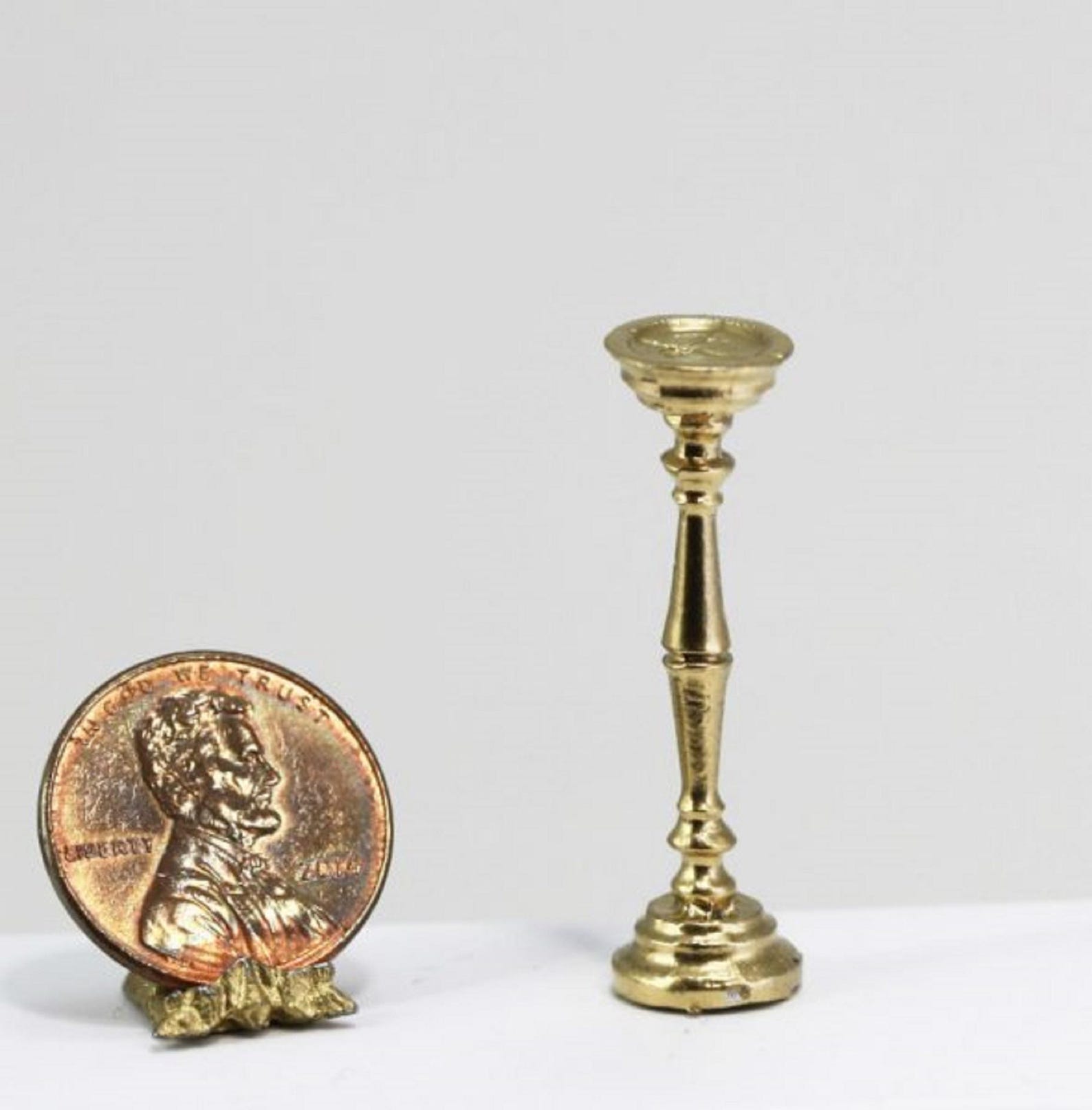 Dollhouse Miniature Gold Metal Stand or Pedestal - Etsy