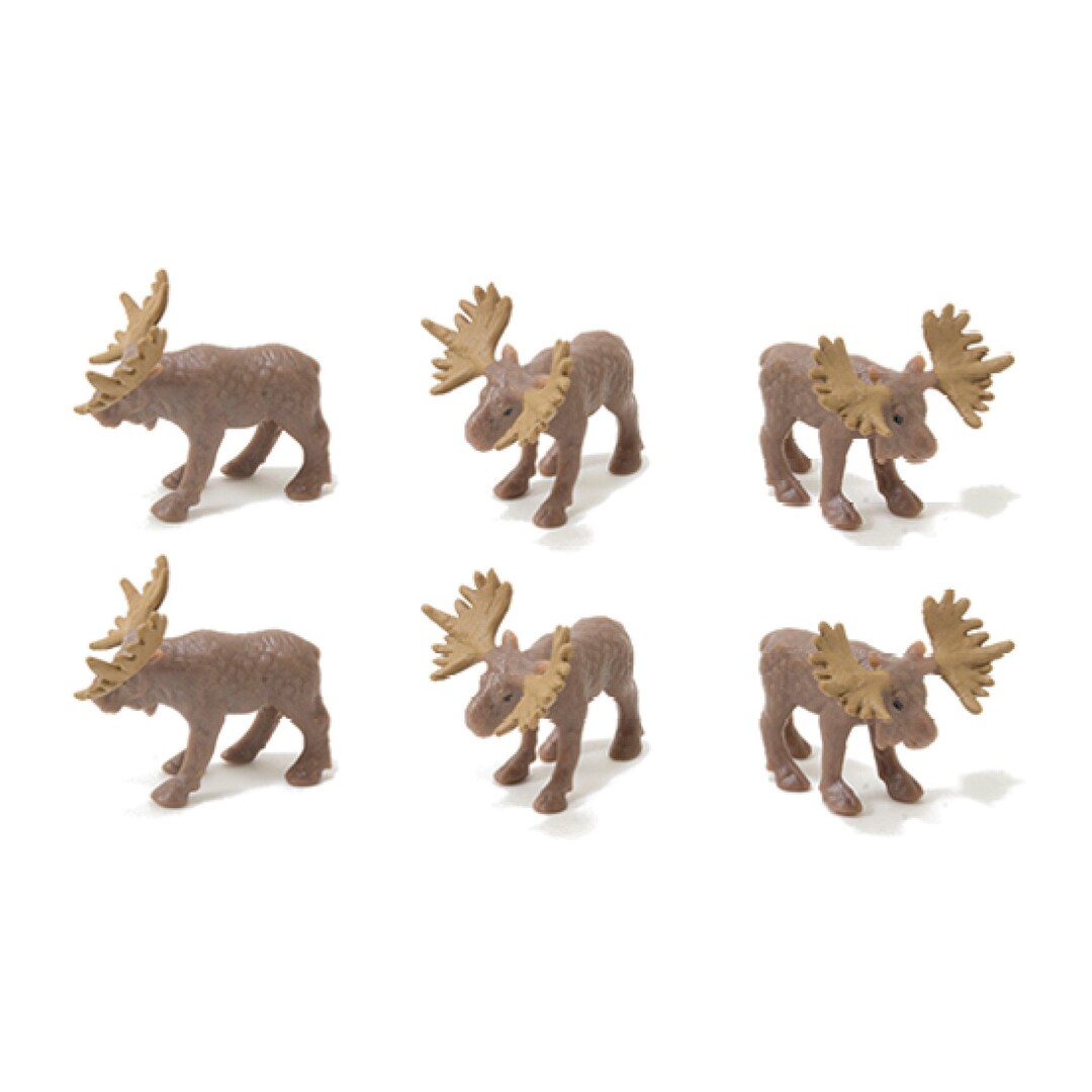Dollhouse Miniature Set of 6 Moose by Multi Minis - Etsy