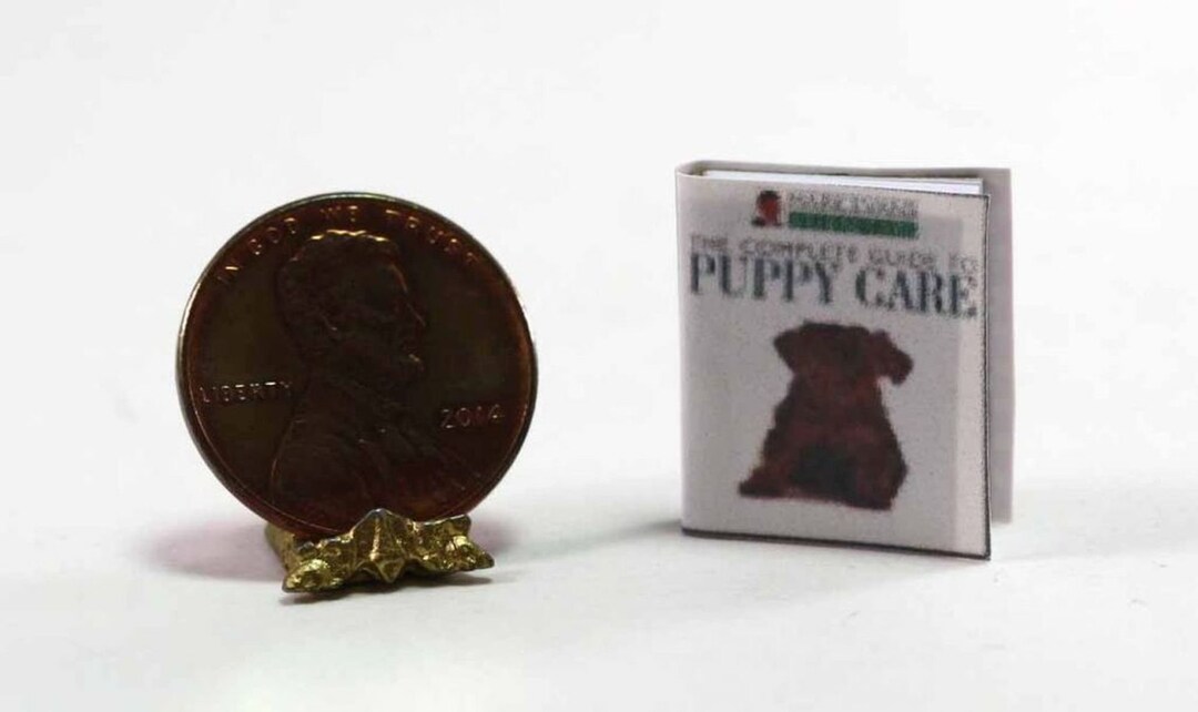 Dollhouse Miniature Puppy Dog Care Book - Etsy