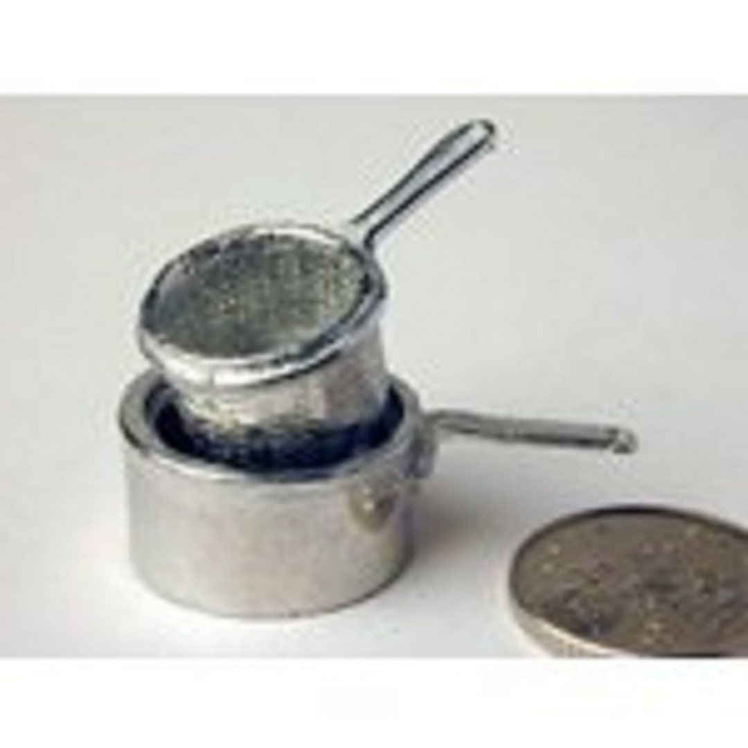 Miniature Polished Pewter Chip Pan W/basket by Warwick Miniatures - Etsy