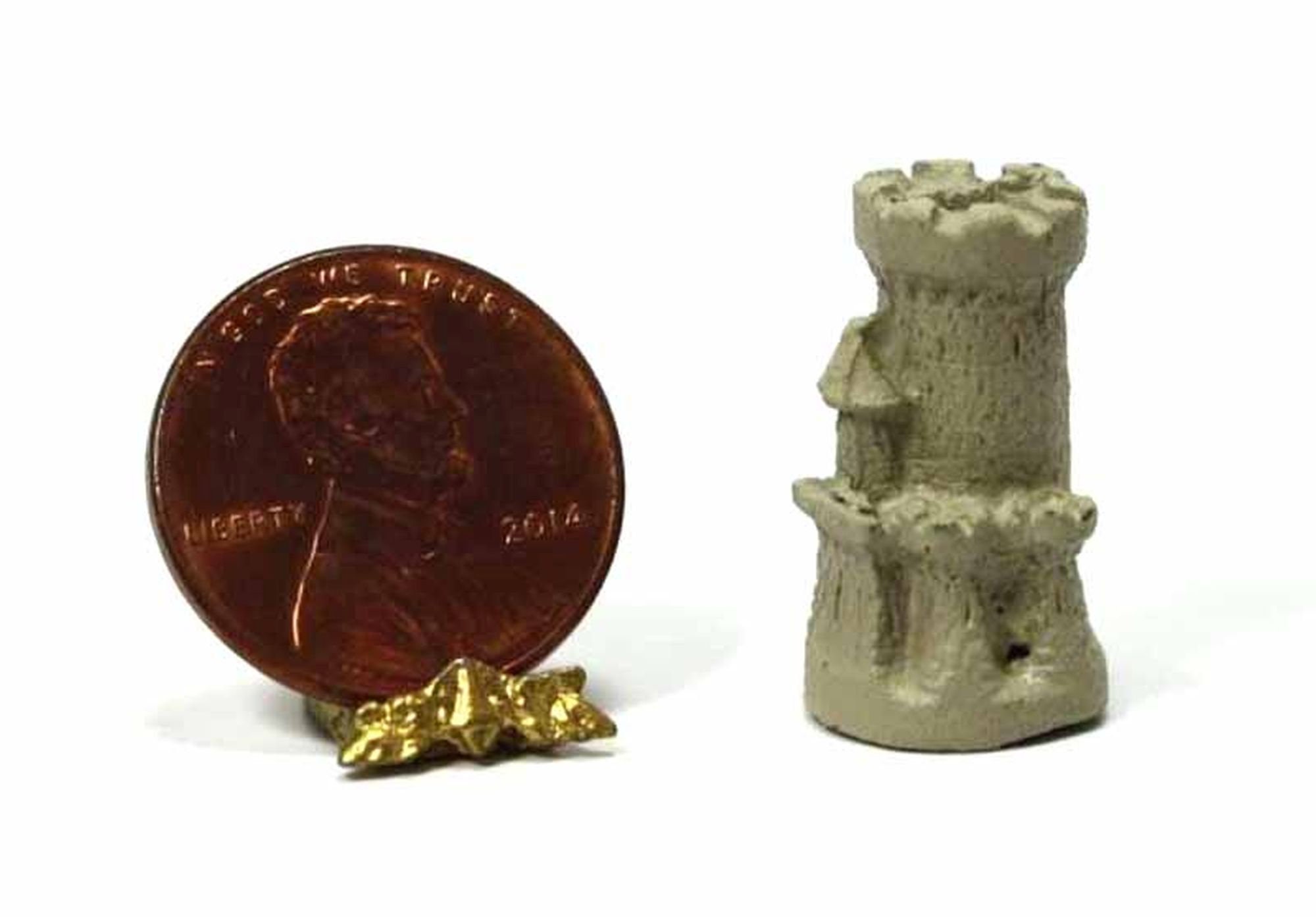 Dollhouse Miniature Castle Tower Statue in Sand Color - Etsy