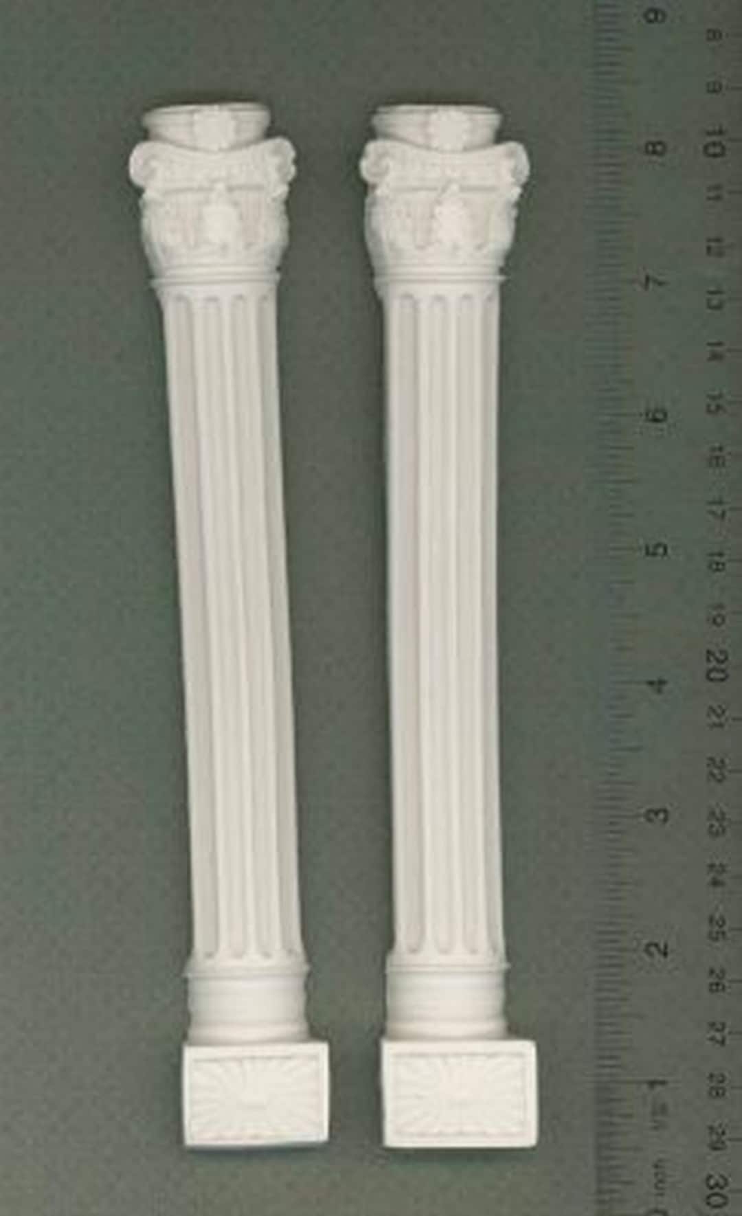 Dollhouse Miniature 1 Pair of Half Round Flat Back Columns by Unique ...