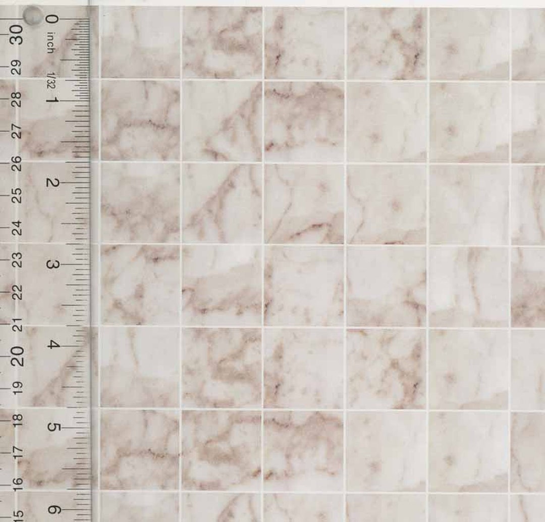 Dollhouse Square White Marble Tile Flooring Etsy