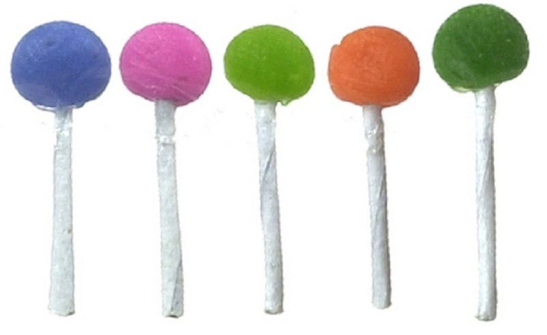 Dollhouse Miniature Set of 5 Lollipops - Etsy