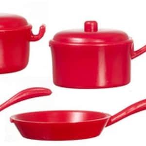 Miniature 7 Piece Red Cookware Set - Etsy