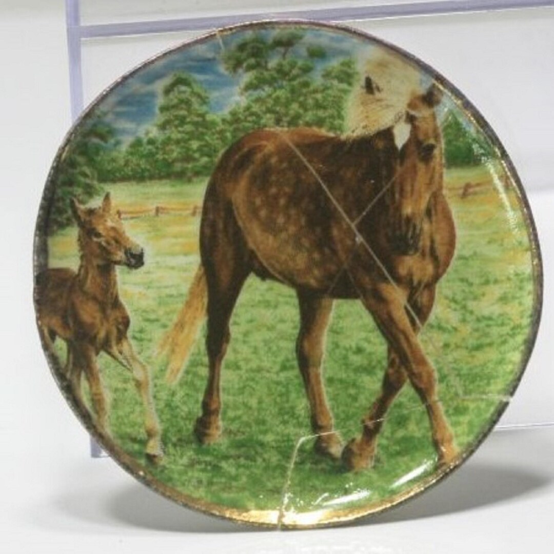 Dollhouse Miniature Repaired Horse Platter by Barb - Etsy