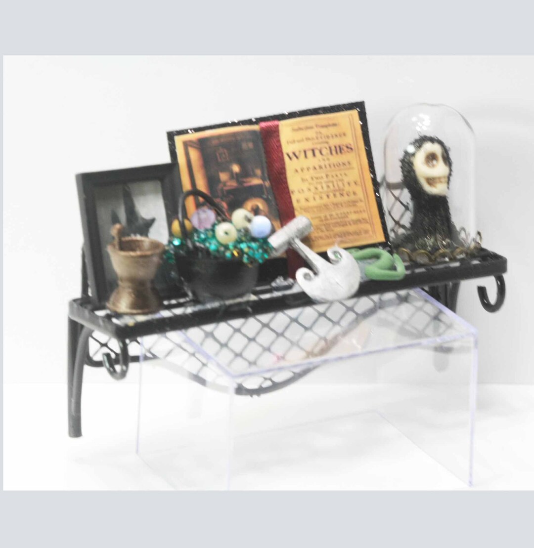 Artisan Halloween Witches Shelf in Black Wire Filled - Etsy