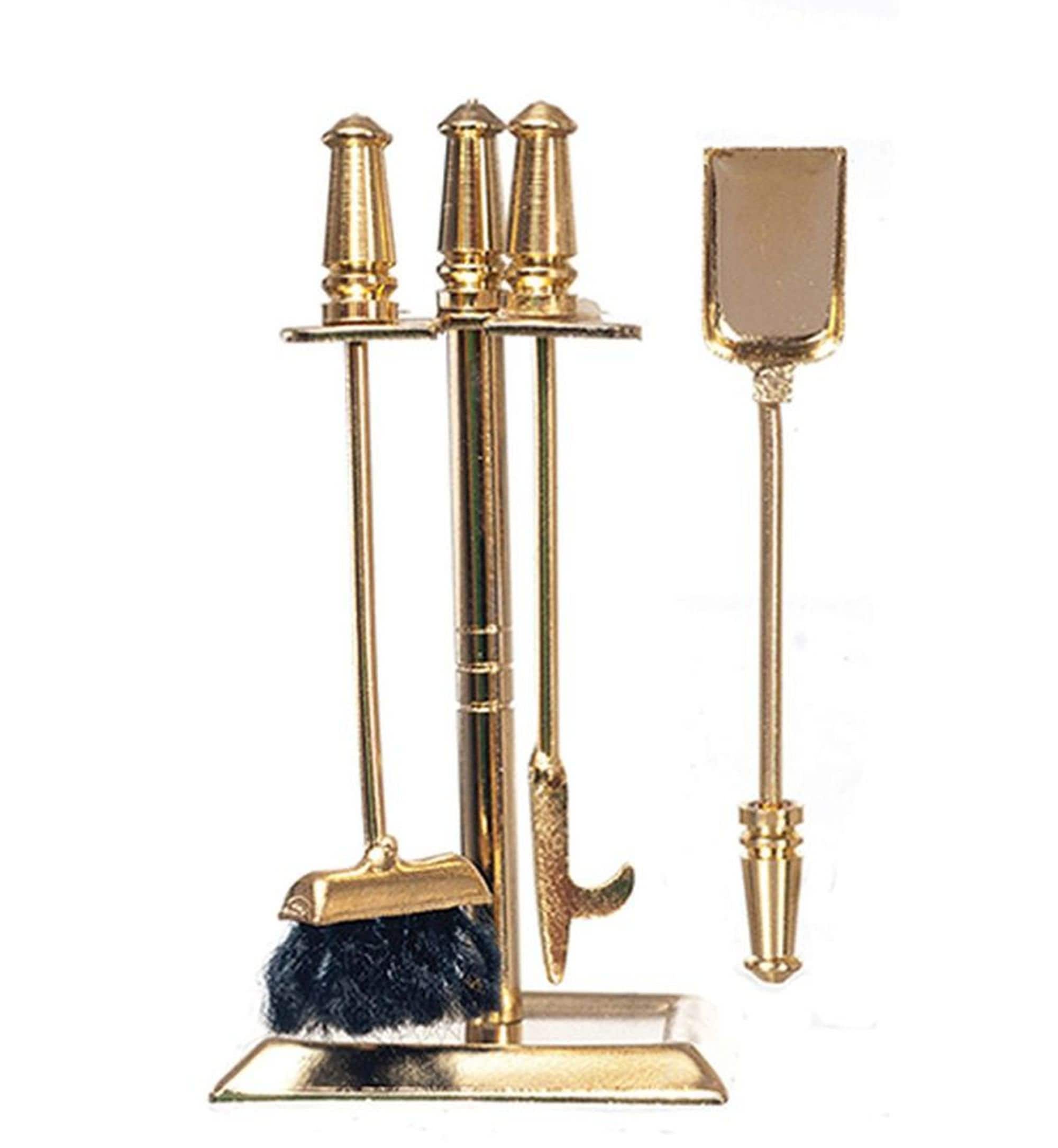 Dollhouse Miniature Brass Fireplace Tools by Town Square - Etsy