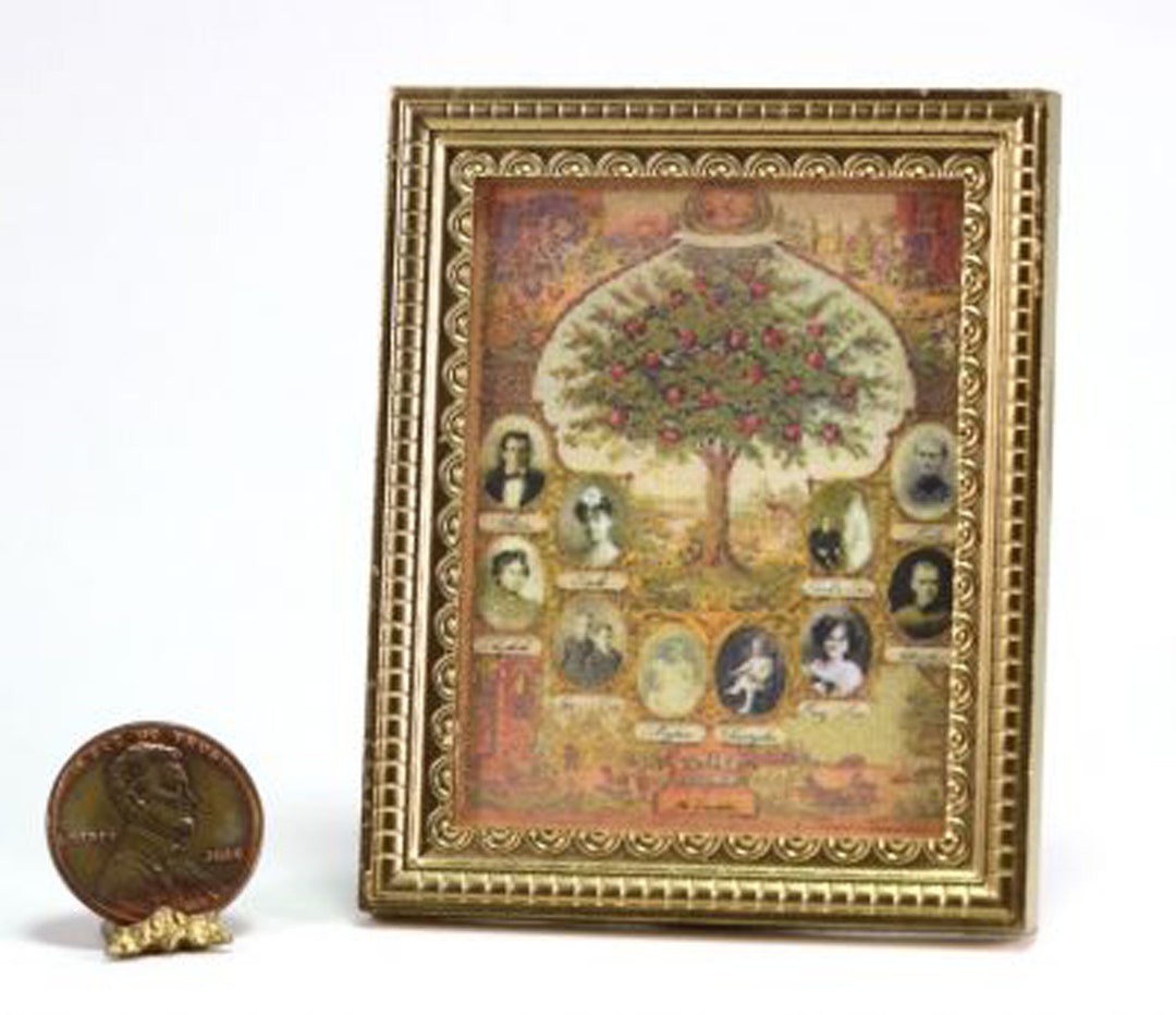 Dollhouse Miniature Art - Victorian Family Tree - Etsy
