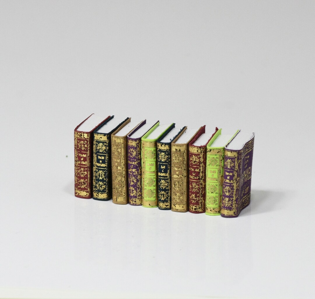 Dollhouse Miniature Set of 10 Books on Artists - Etsy