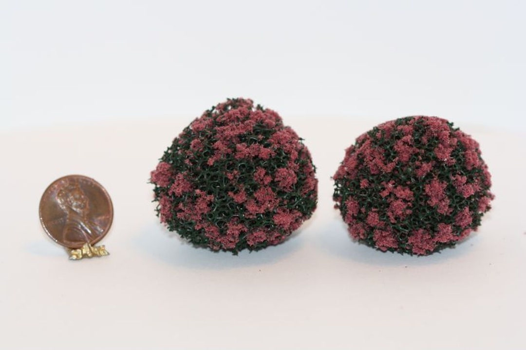 Dollhouse Miniature Purple Blossom Landscaping Bushes - Etsy
