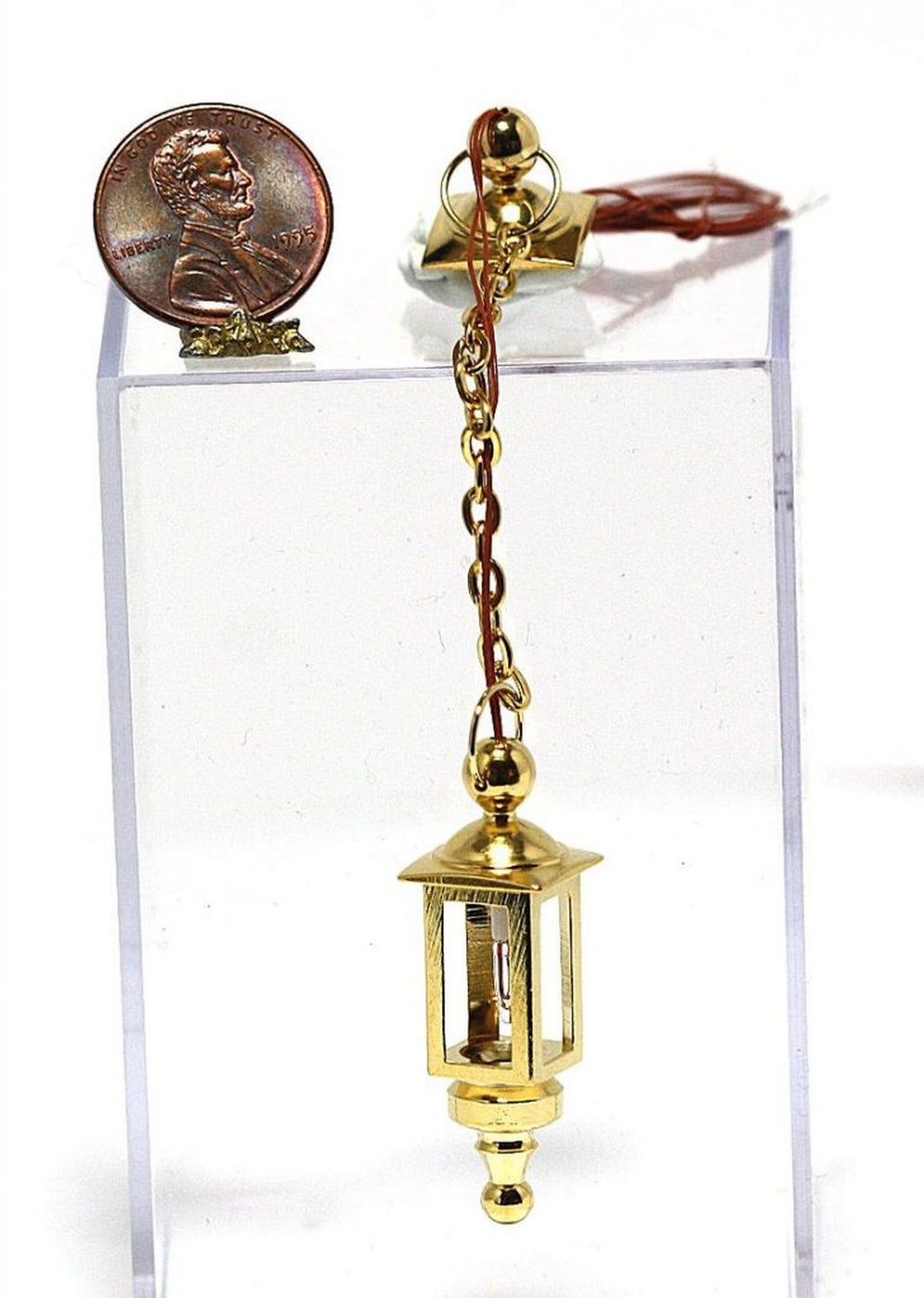 Dollhouse Miniature Hanging Coach Lamp by Clare-bell Brass - Etsy