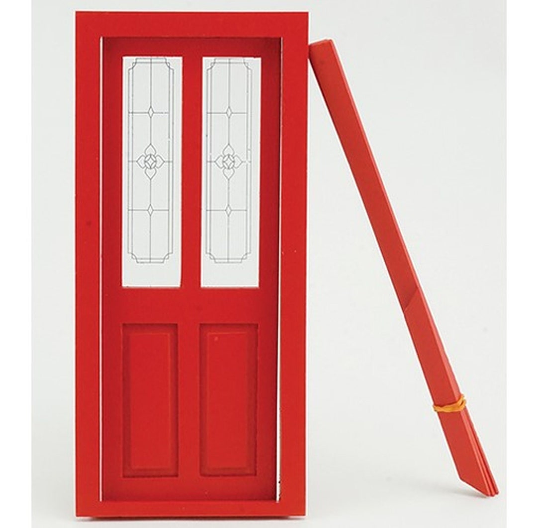 Dollhouse Miniature Red Transom Door by Handley House - Etsy