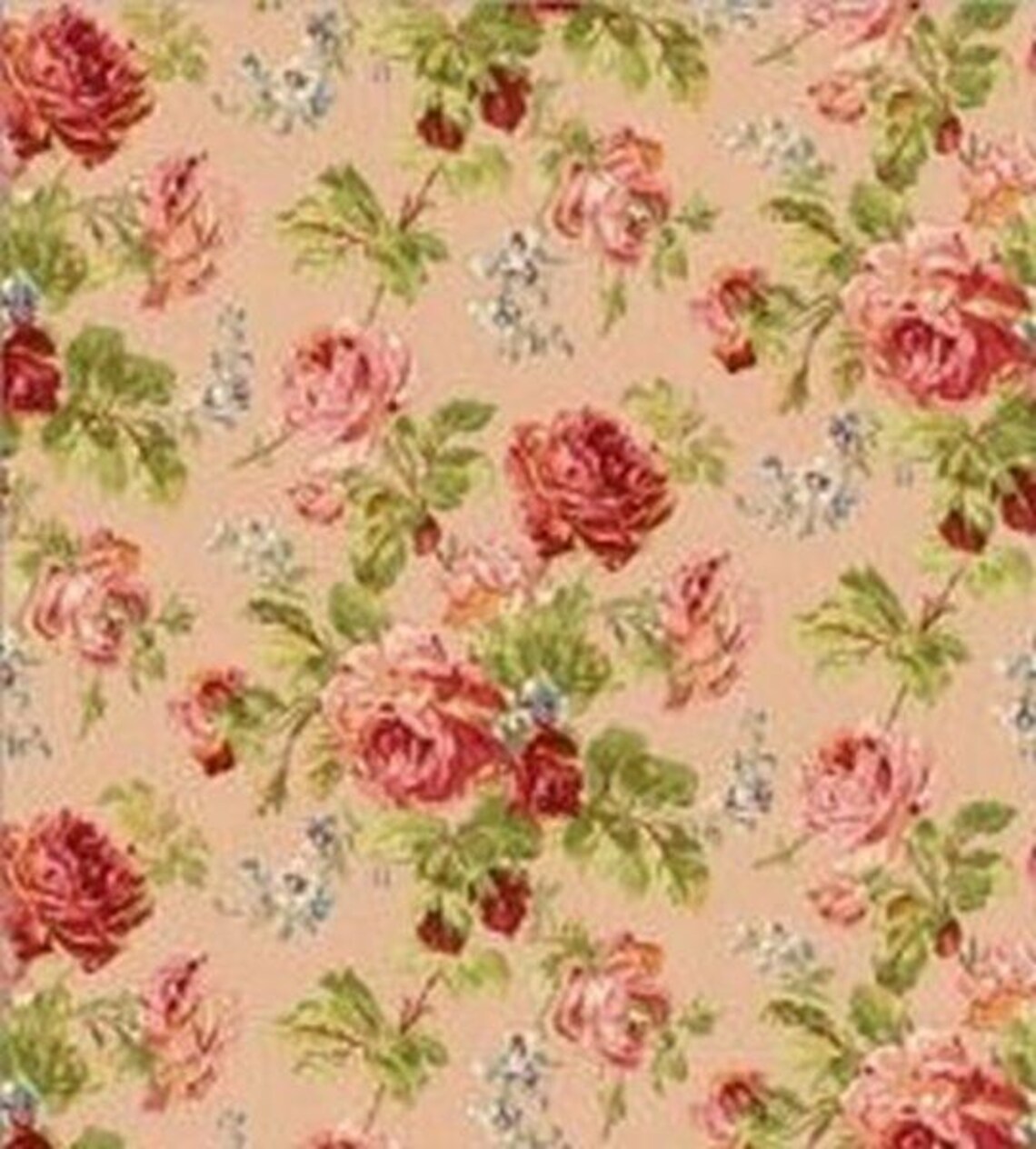 Dollhouse Wallpaper - Rose Garden - Pink Floral 1:24 Scale - Etsy