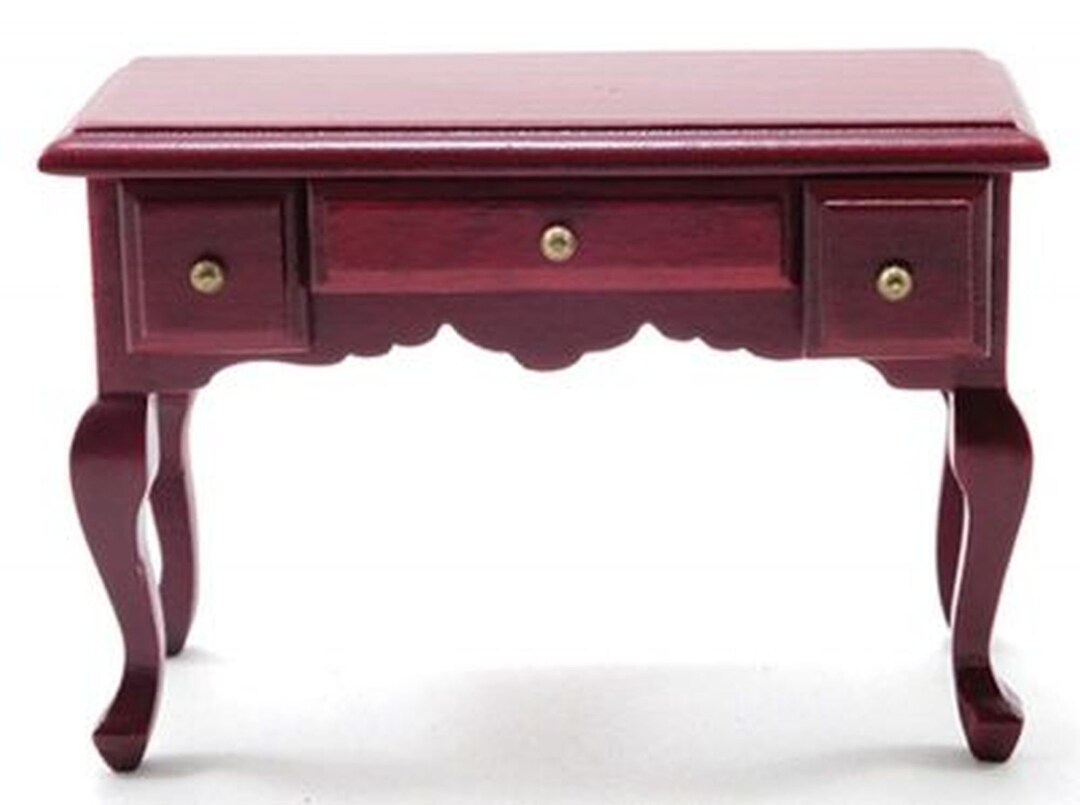 Dollhouse Miniature Mahogany Wood Desk by Handley House - Etsy