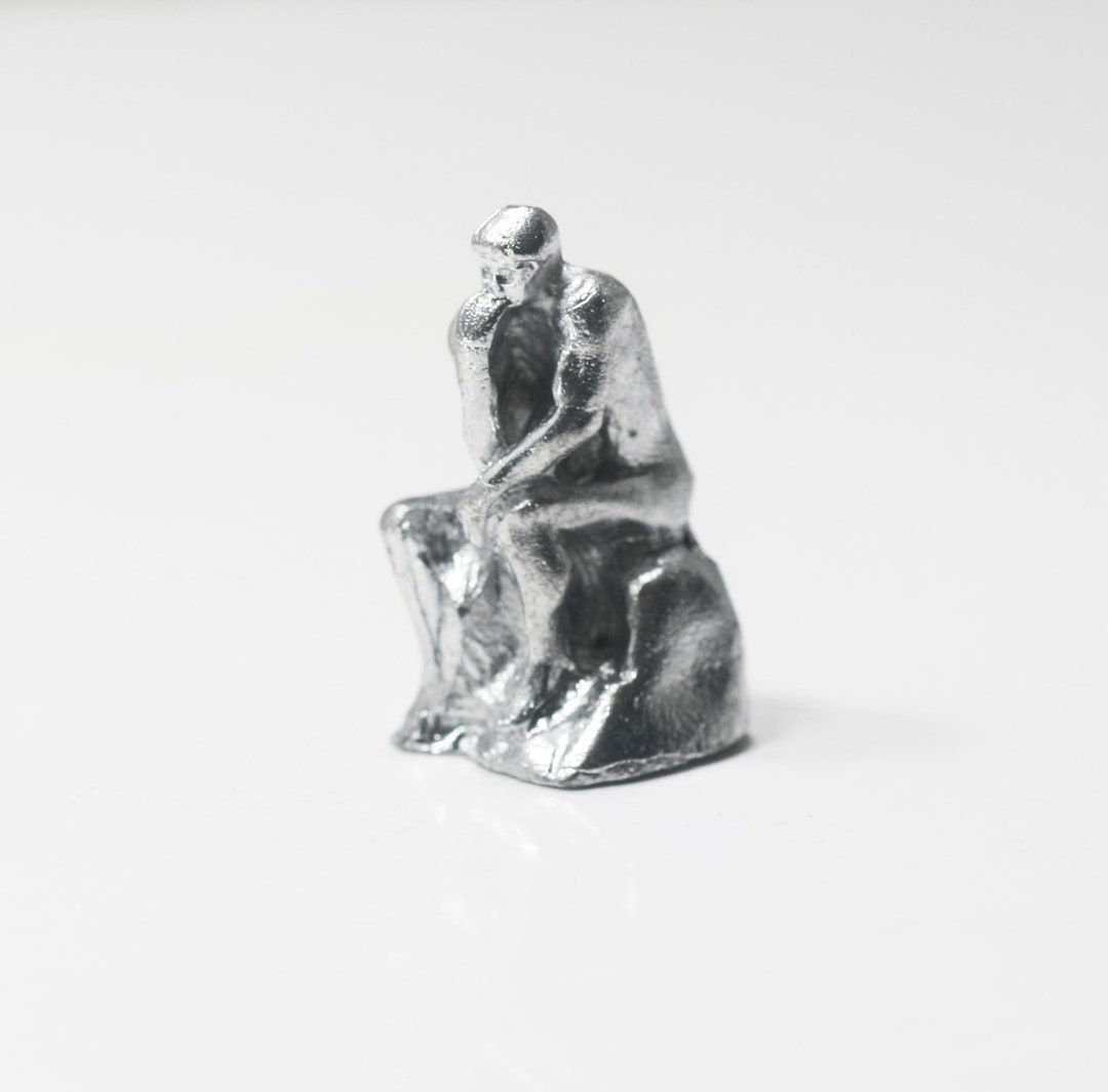 Miniature 1:12 Scale Pewter Metal Famous Rodin Statue of the Thinker - Etsy