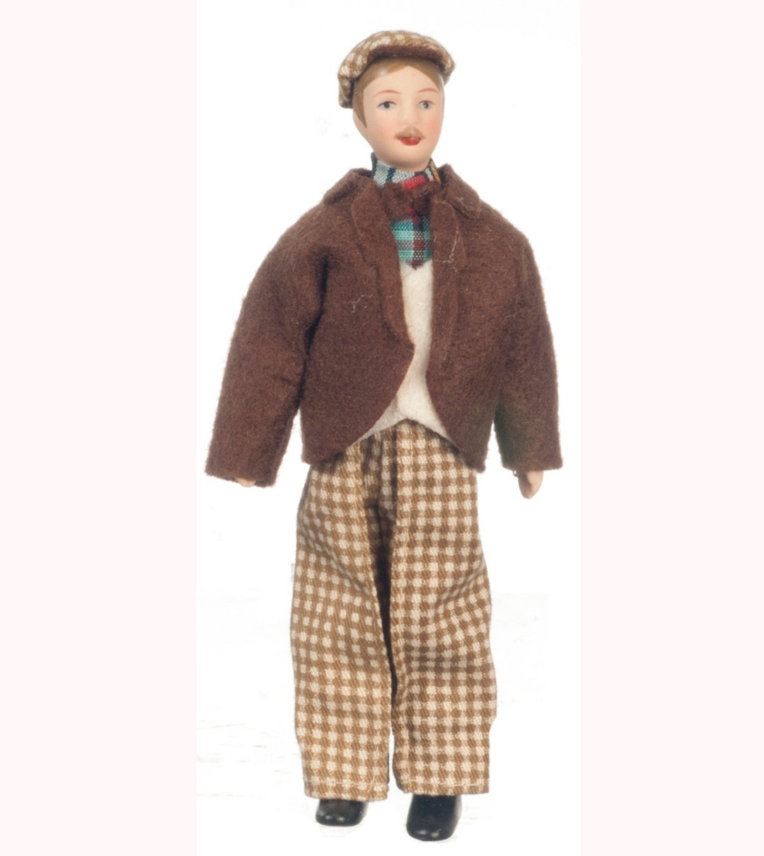 Dollhouse Charming Porcelain Father Doll by Town Square Miniatures - Etsy