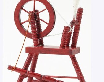 Miniature Spinning Wheel, Walking, Spin, Spindle, Dollhouse Furniture ...