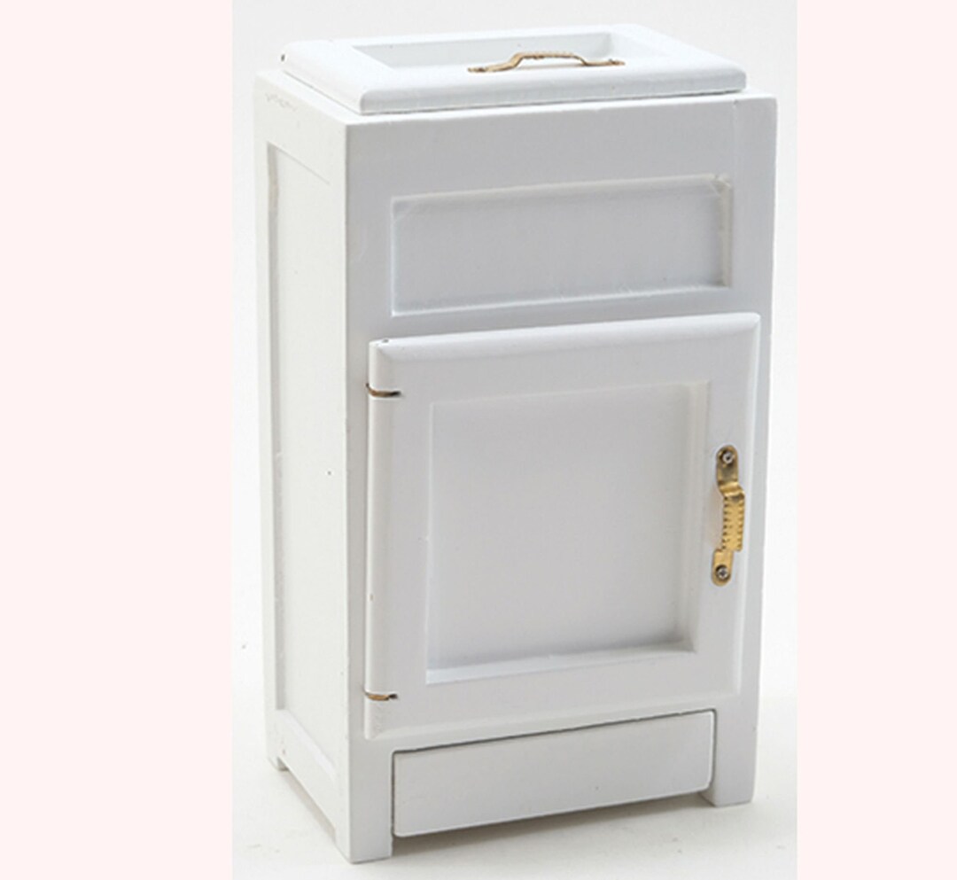 Dollhouse Miniature White Wood Vintage Ice Box Refrigerator - Etsy