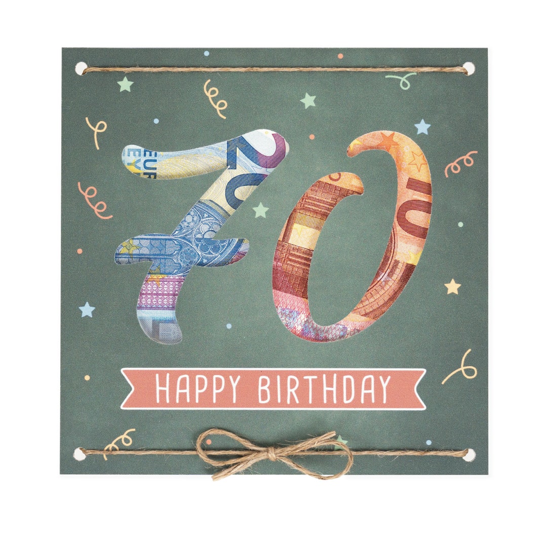 Money Gift Birthday Gift 70th Birthday Gifts for Women & Men Give Away ...