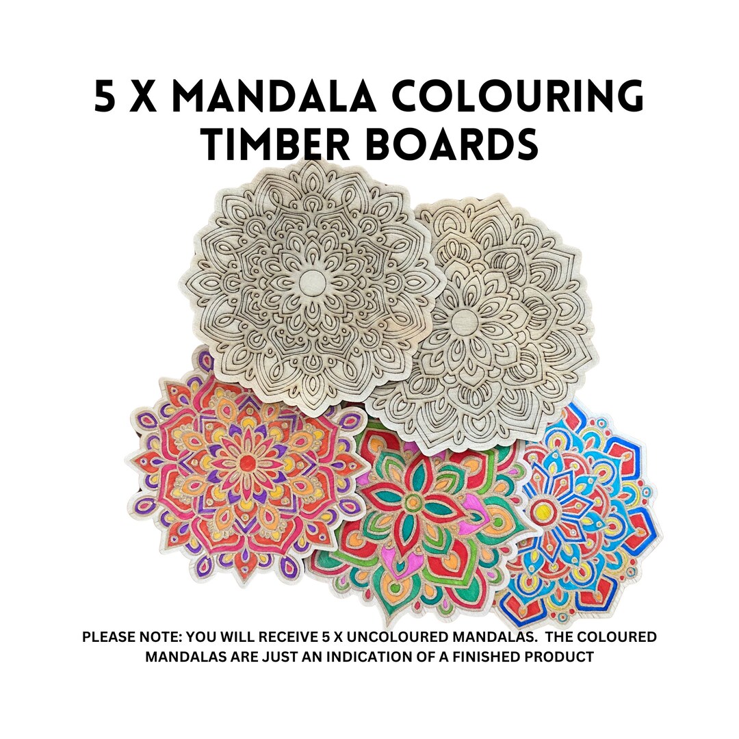 Mandala Colouring Boards. Adult Colouring. Wall Hanging. Mindful ...