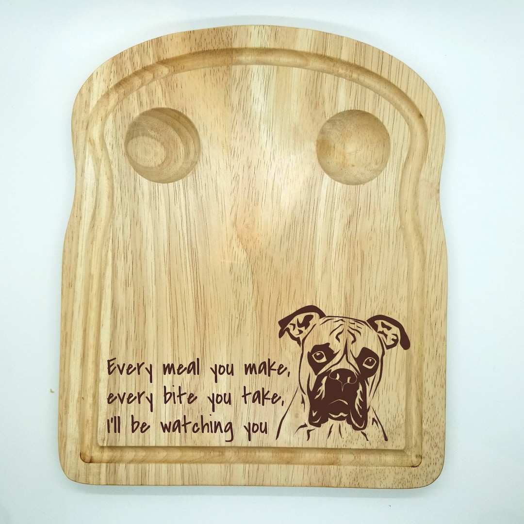 Boxer Egg Board, Fun Dog Gift, Boxer Present, Toast Shaped Dippy Eggs ...
