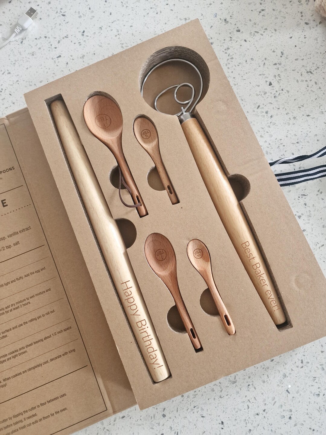 Luxury Personalised Baking Set, Bakers Gonna Bake Wooden Utensil Gift ...