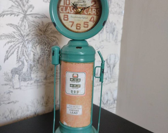 Vintage Style Gas Pump Clock, Car Decor, Quirky Clock Gift, Gift for ...